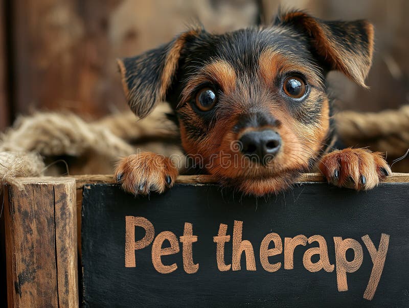 Pet Therapy Text Written on a Blackboard. Stock Photo - Image of ...
