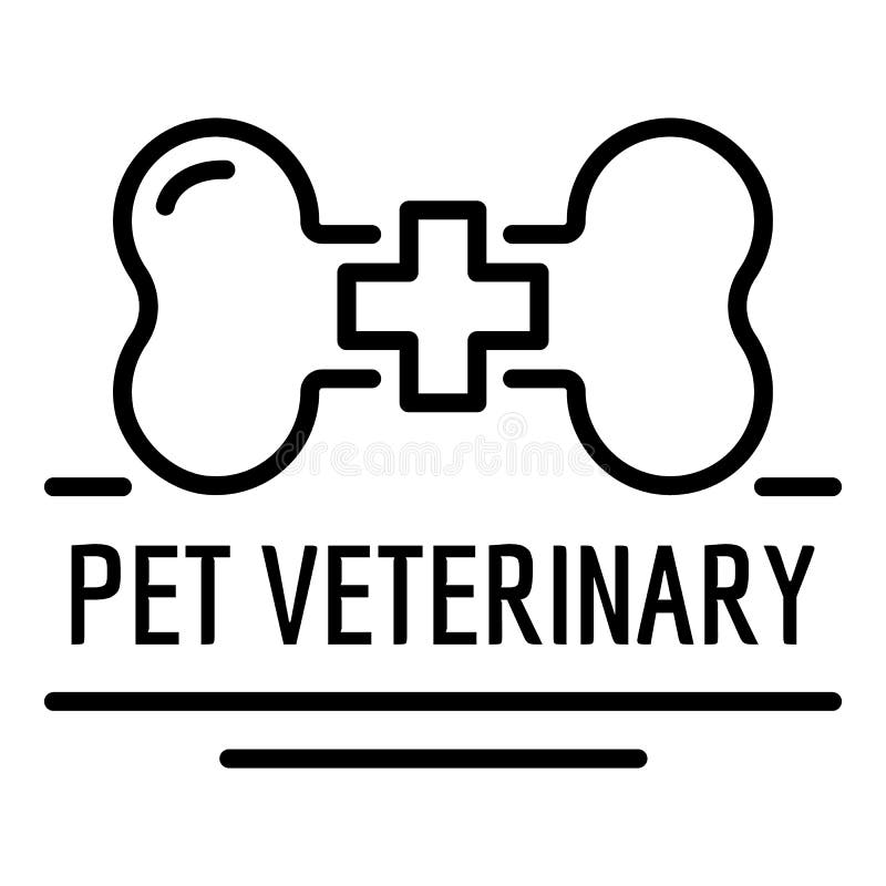 Cat Veterinary Logo, Outline Style Stock Vector - Illustration of ...