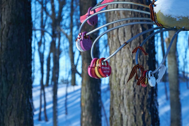 Petal Iron Flower with Locks Editorial Stock Image - Image of safety ...