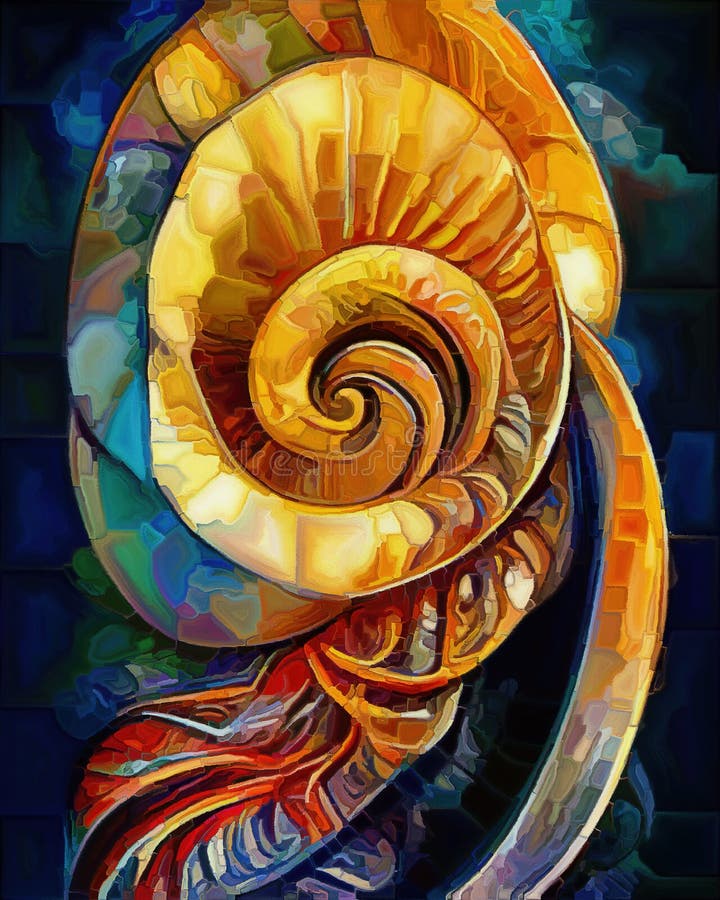Petals of Nautilus stock illustration. Illustration of imagination ...