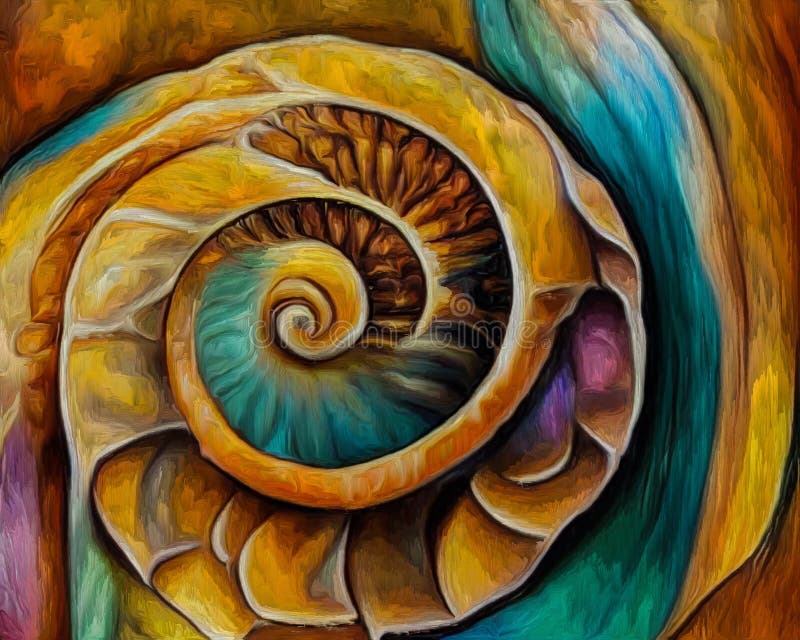 Petals of Nautilus stock illustration. Illustration of stained - 273039614