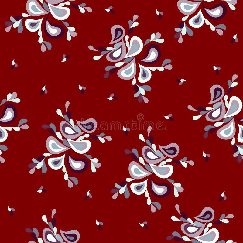 Petals Red Retro Pattern Abstract Illustration Stock Illustration ...