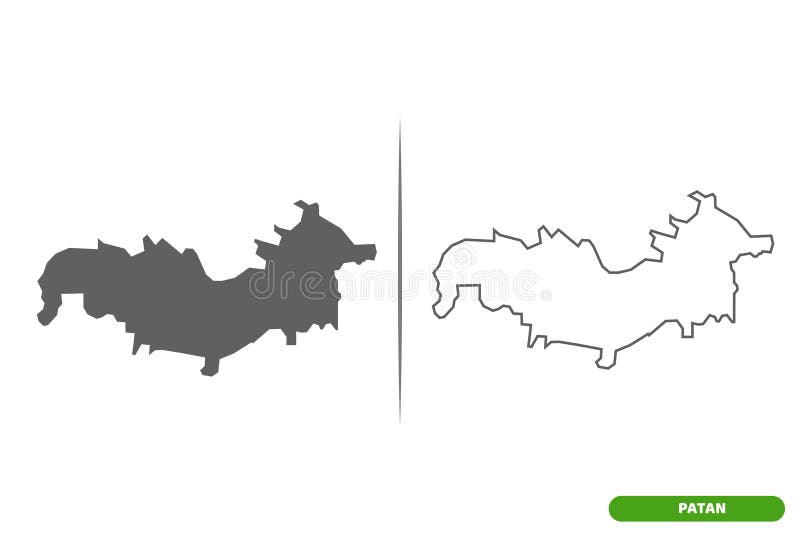 Petan District of Gujarat State Map Stock Vector - Illustration of ...