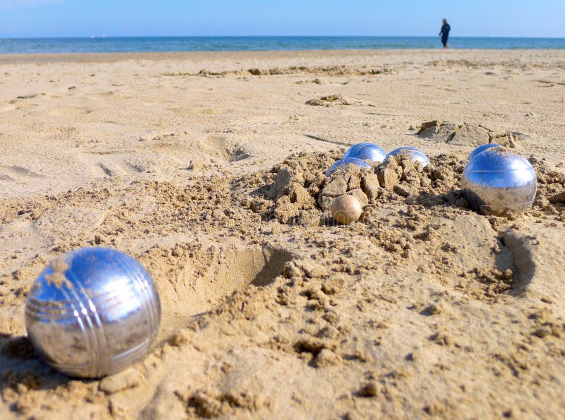 Petanque stock image. Image of sand, playing, shore, game - 30261011