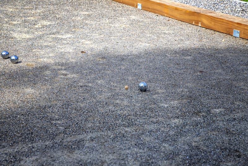 Petanque Balls in the Playing Field, Ball of Petanque Stock Image ...