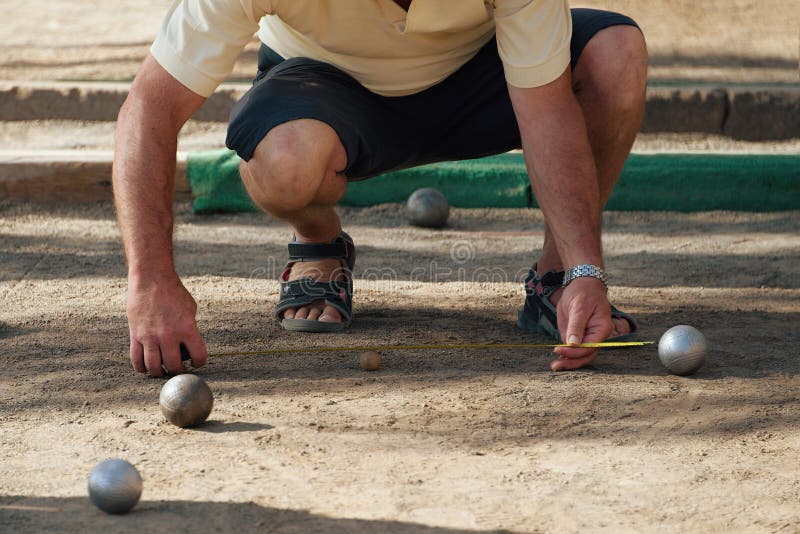 Petanque game stock image. Image of launcher, sport, outside - 66765155