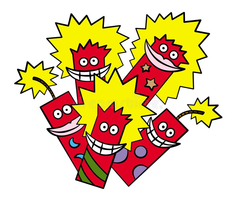 I Petardi Dei Fuochi D'artificio Vector L'illustrazione Illustrazione ...