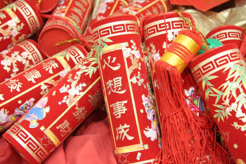 Petardi Cinesi Di Celebrazione Fotografia Stock - Immagine di cinese ...