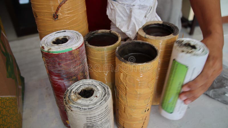 Traditional Firecrackers Made of Paper Rolls Stock Photo - Image of ...