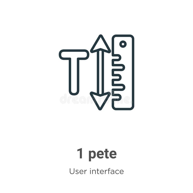 Outline 1 Pete Vector Icon. Isolated Black Simple Line Element ...