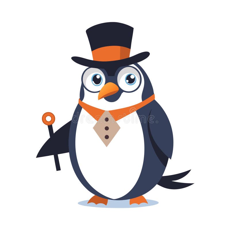 Pete the Peculiar Penguin Creative Design Stock Vector - Illustration ...