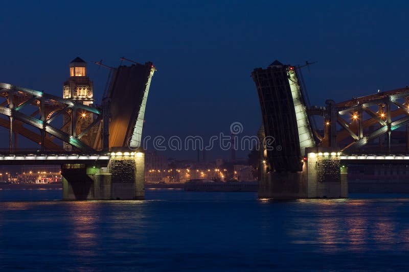 Peter the Great Bridge stock photo. Image of nights, night - 2720948