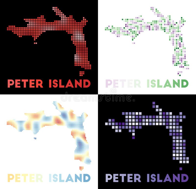 Peter Island map. stock vector. Illustration of pixel - 205474596