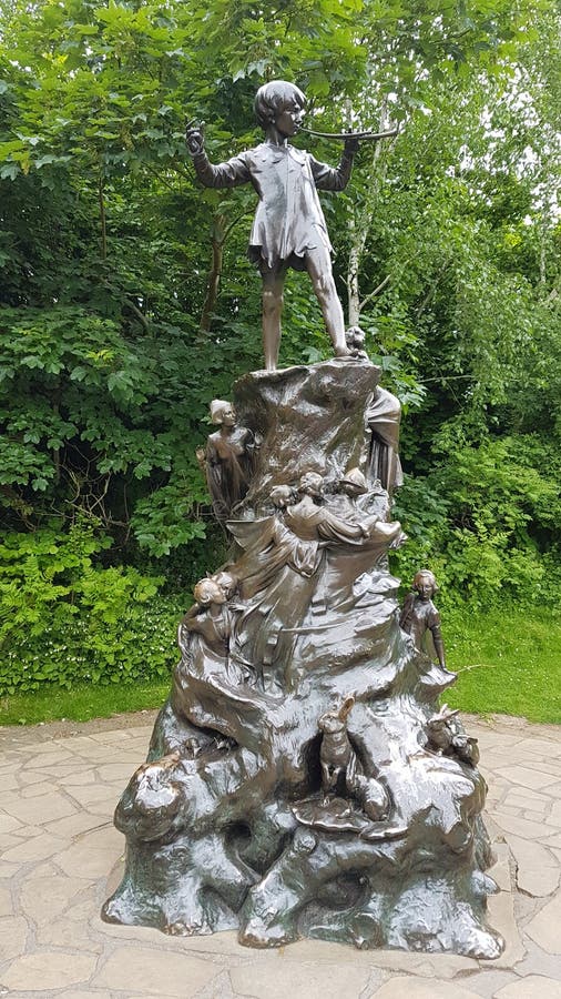 Peter Pan Bronze Statue at Kensington Gardens Editorial Stock Image ...