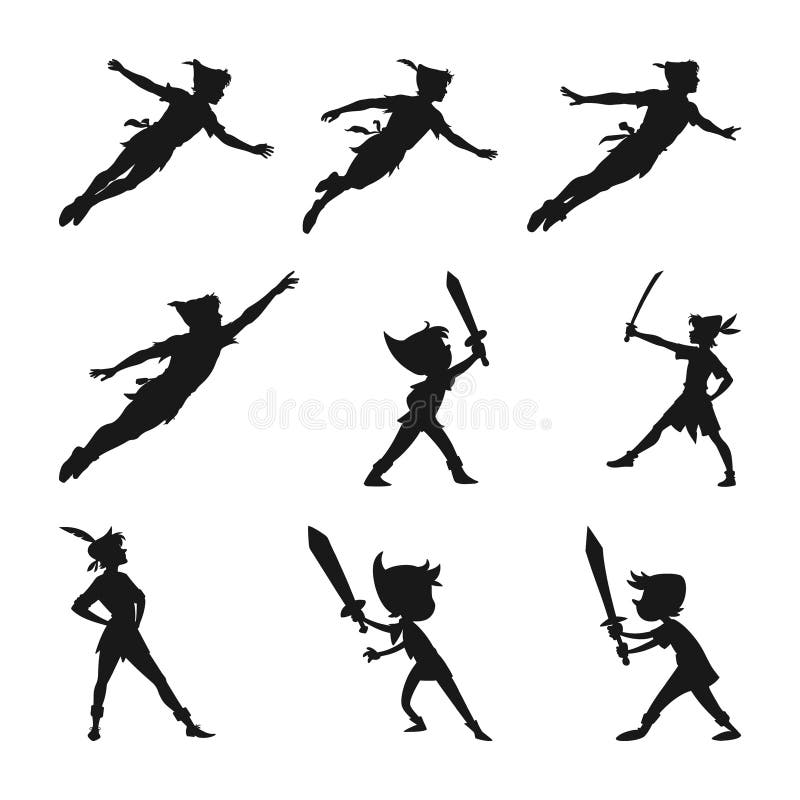 Peter Pan Bundle Svg Ilustraciones Stock, Vectores, Y Clipart – (2 ...