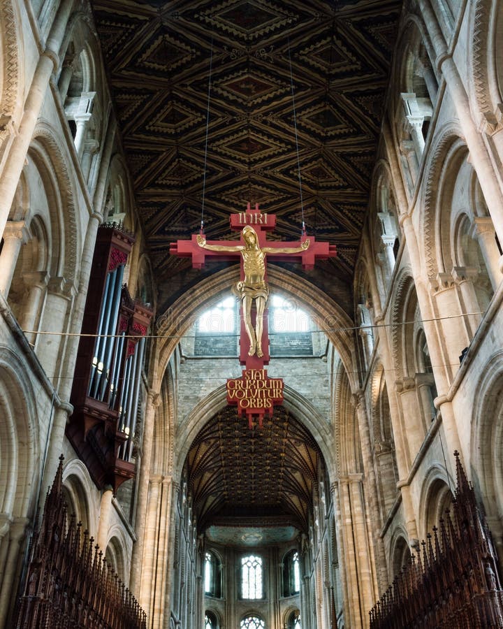 Peterborough Cathedral the Hanging Cross Editorial Photo - Image of ...