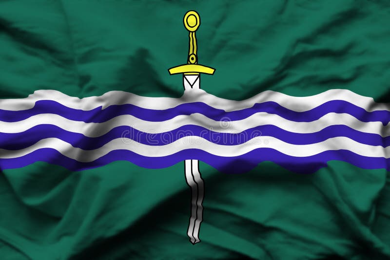 Peterborough Ontario Realistic Flag Illustration. Stock Illustration ...