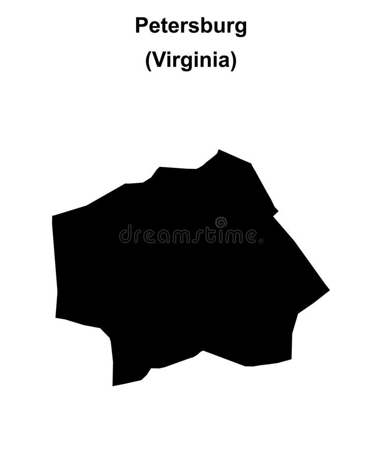 Petersburg outline map stock vector. Illustration of outline - 361872847