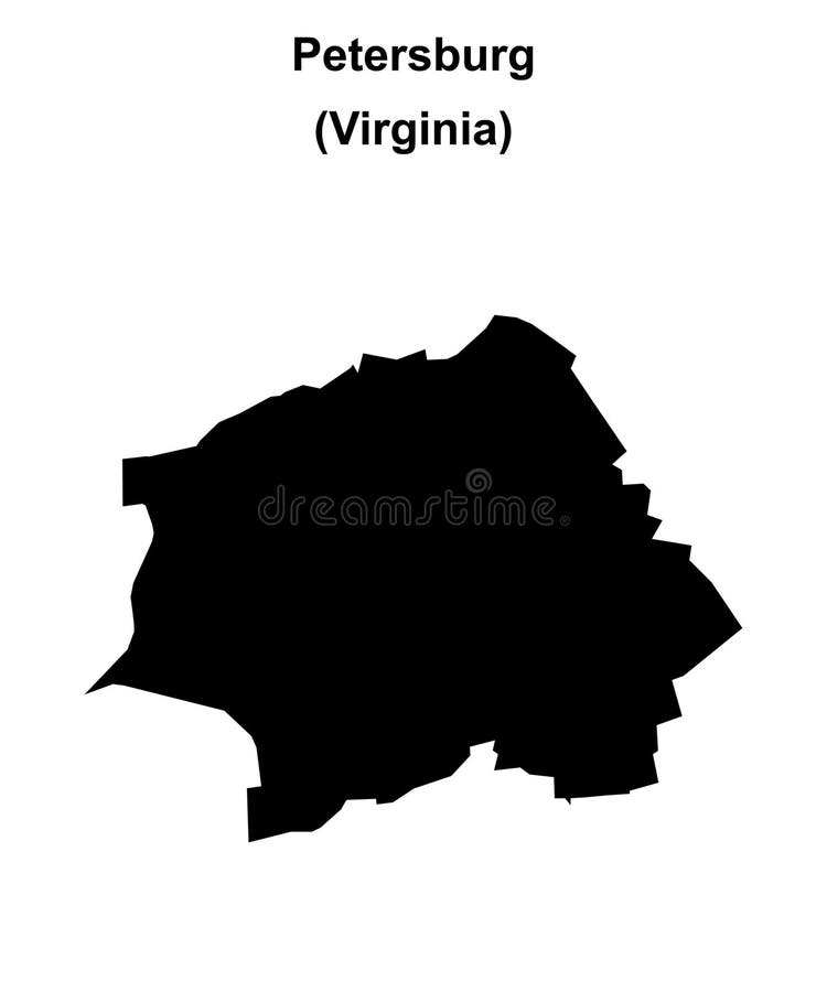 Petersburg outline map stock vector. Illustration of tourism - 357618401