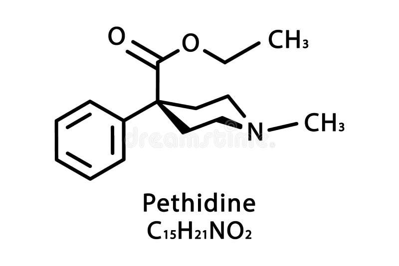 Pethidine Molecular Structure. Pethidine Skeletal Chemical Formula ...