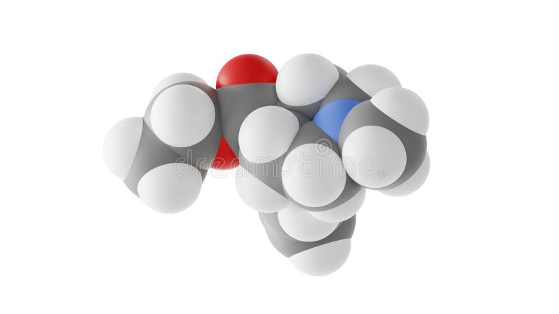 Pethidine Molecule, Meperidine, Molecular Structure, Isolated 3d Model ...