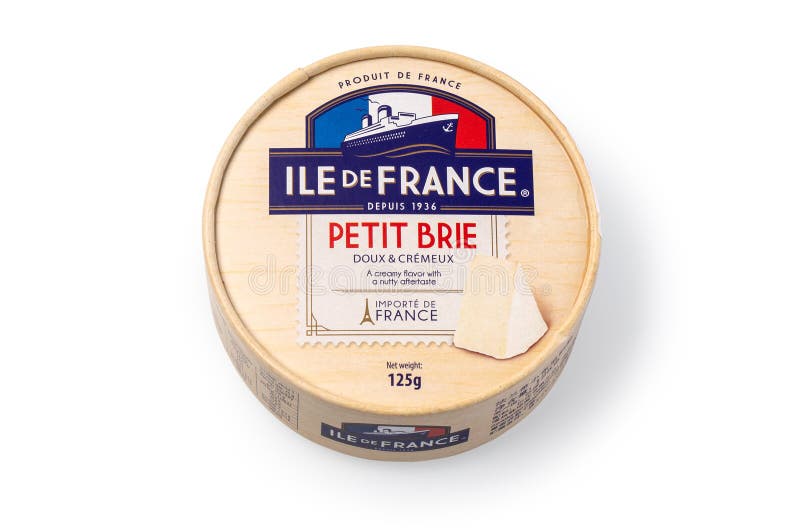 Petit Brie Package on White Editorial Stock Image - Image of circle ...