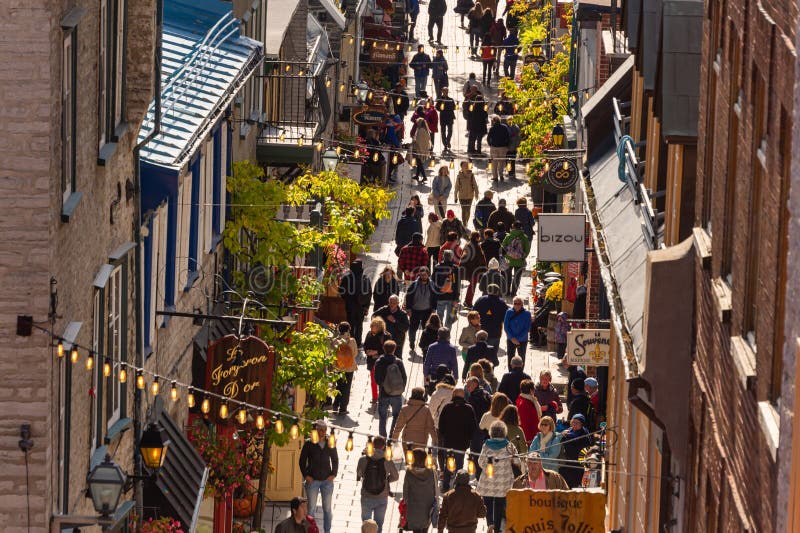 Petit Champlain Street in Quebec City Editorial Image - Image of ...