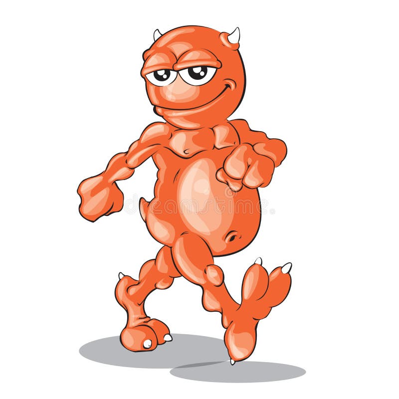 Petit diable rouge illustration de vecteur. Illustration du rouge ...