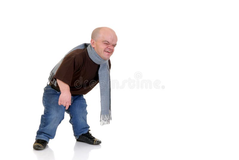 Nain, petit homme photo stock. Image du studio, nain, confiant - 4152632