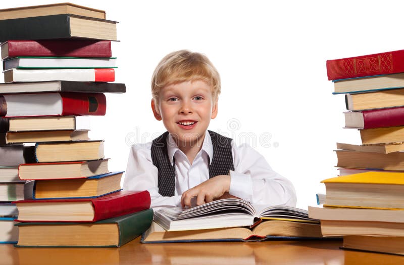 Petit lecteur image stock. Image du fond, heureux, personne - 31911665