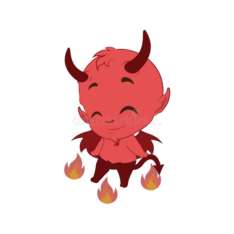 Petit diable mignon illustration stock. Illustration du fond - 11848263
