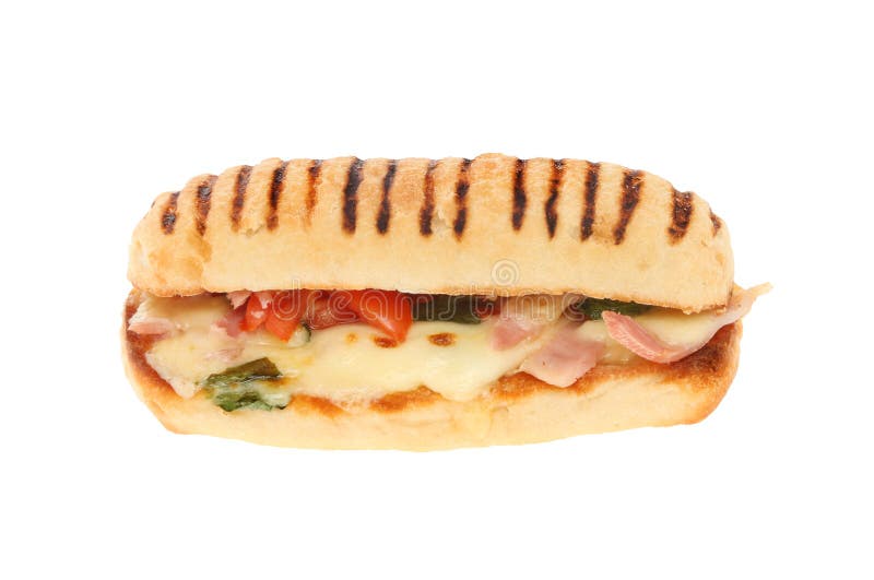 Petit Pain De Panini D'isolement Image stock - Image du fromage ...
