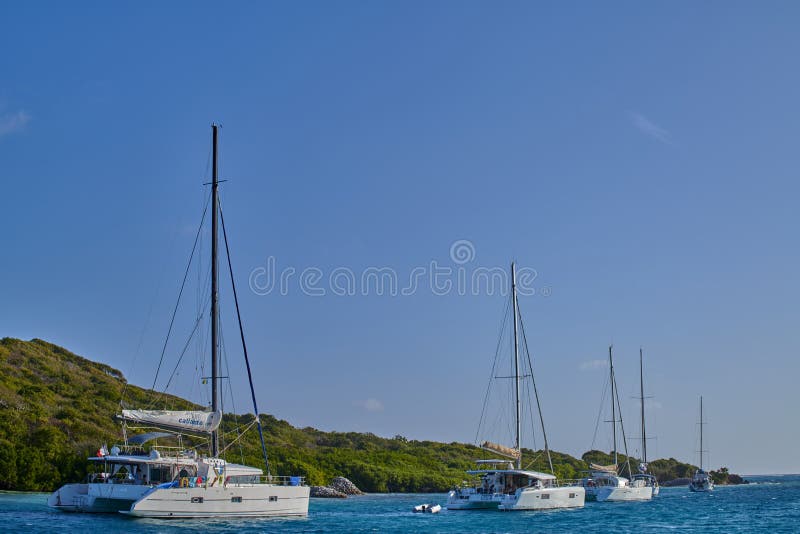 Petit Rameau, St Vincent and the Grenadines Catamarans Editorial Photo ...