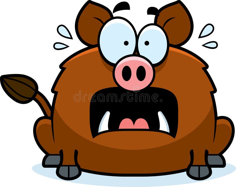 Petit verrat effrayé illustration de vecteur. Illustration du sauvage ...