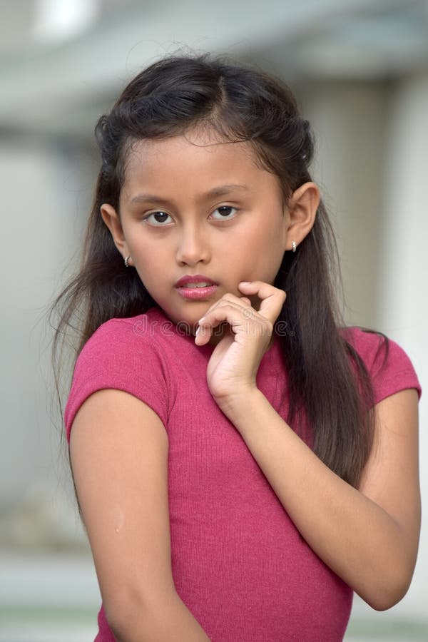 Petite Minority Girl Portrait Stock Image - Image of beautiful, female ...