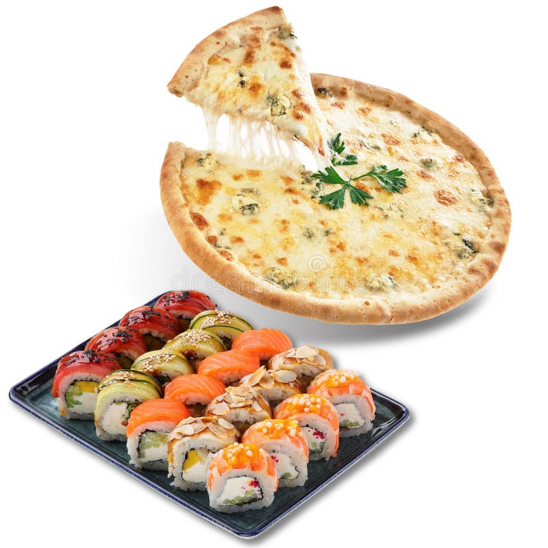 Petite Pizza and Rolls Combo Stock Photo - Image of italian, delicious ...