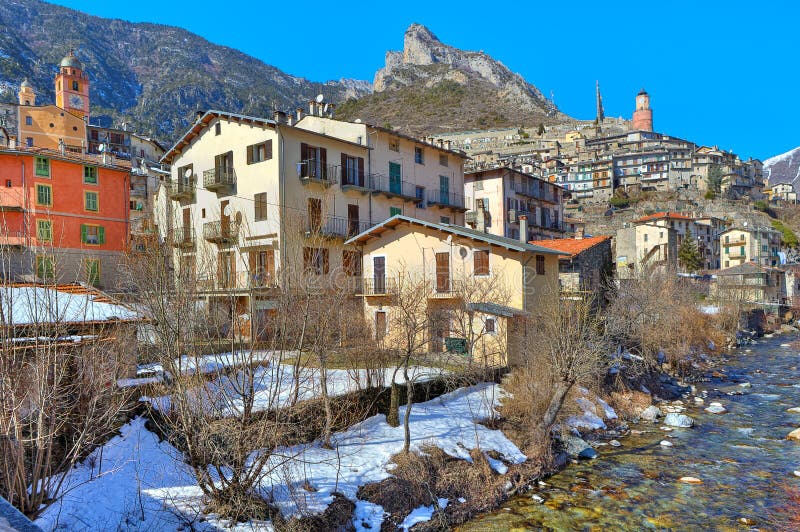 Petite Ville De Tende Dans Les Alpes. Image stock - Image du france ...