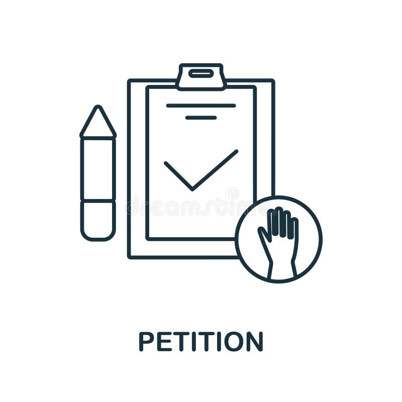 Petition Icon. Monochrome Simple Sign from Freedom Collection Stock ...