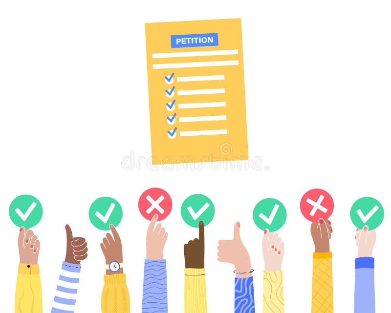 Petition signing process stock vector. Illustration of satisfaction ...