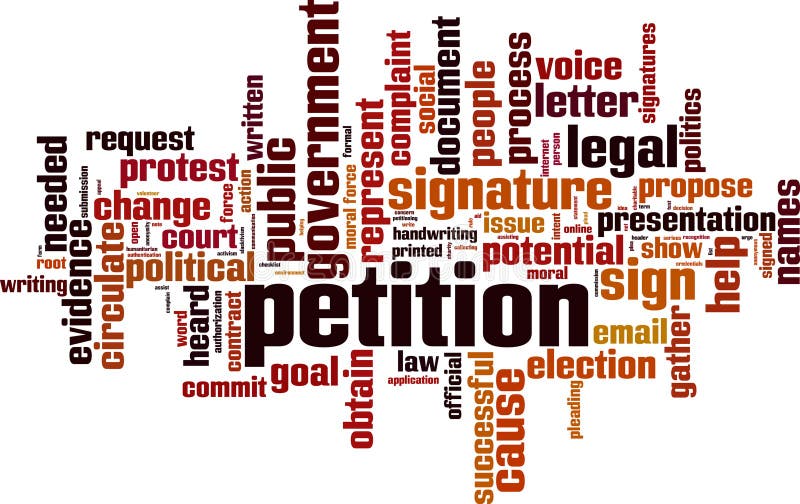 Petition word cloud stock vector. Illustration of legal - 284856790