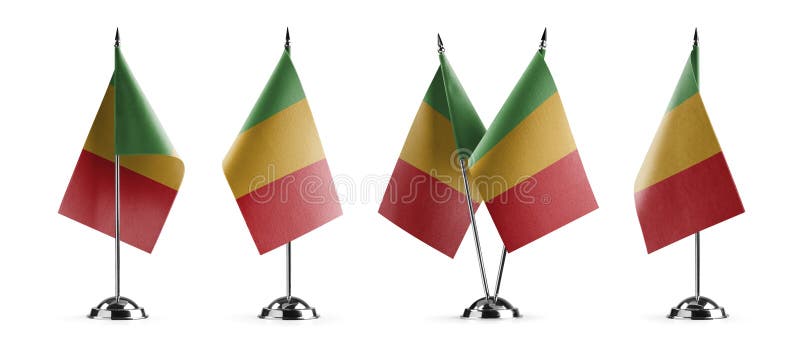Petits Drapeaux Nationaux Du Mali Sur Fond Blanc Photo stock - Image du ...
