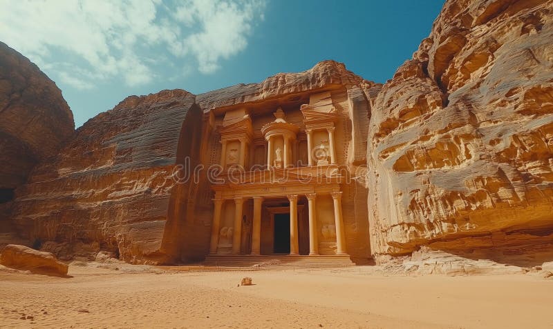 Petra Archaeological Site Showcasing Ancient Rock-cut Architecture in ...