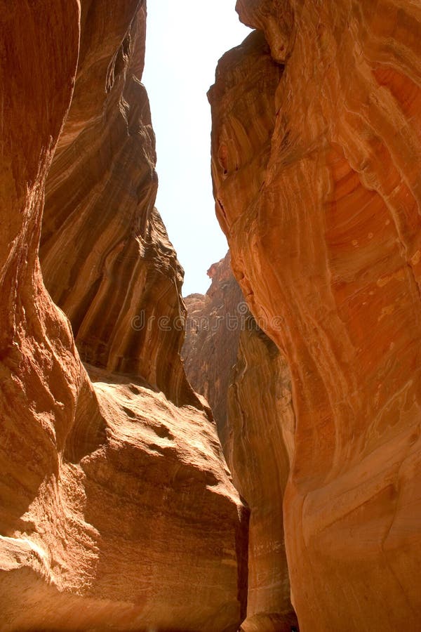 Petra entrance stock photo. Image of ancient, brown, rock - 4681006
