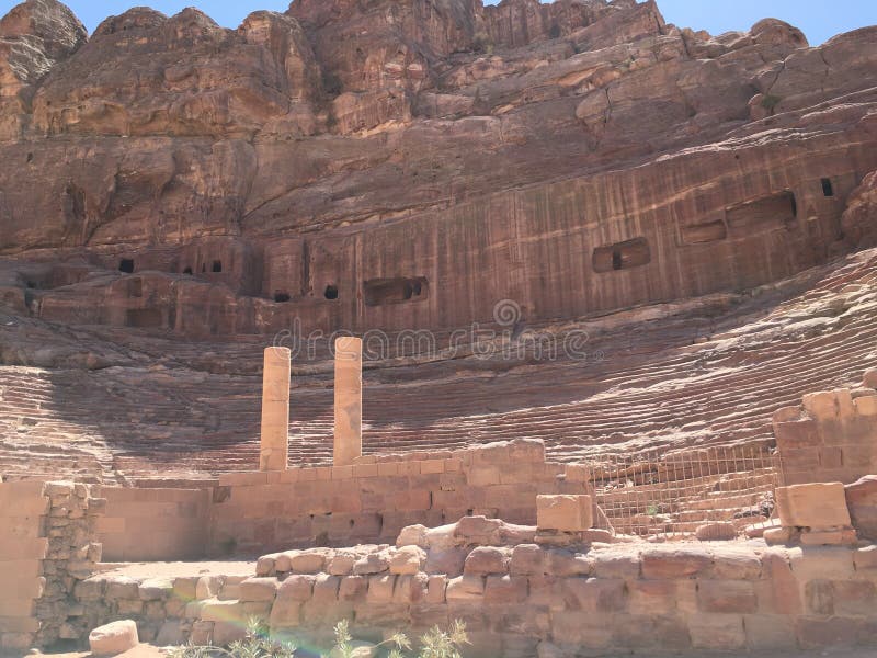 Petra in Jordan. stock photo. Image of nabatean, mountains - 254373234