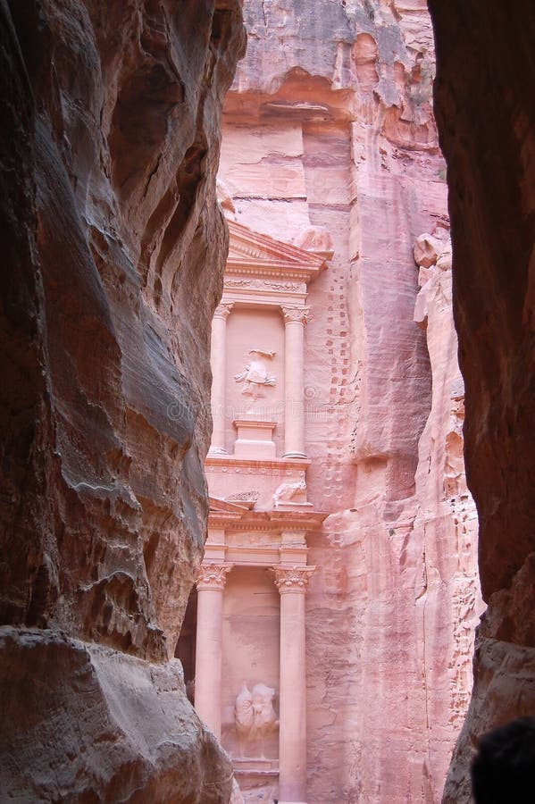 Petra in Jordan. Narrow Pass To a Sanctuary Stock Image - Image of ...
