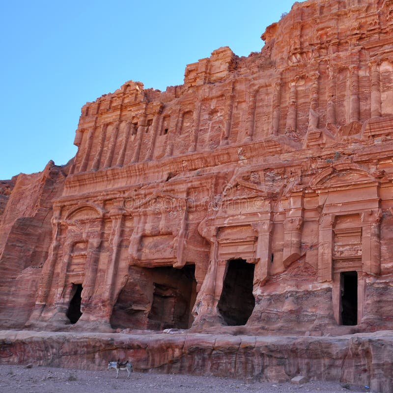 PETRA-Jordanien stockfoto. Bild von zivilisation, grenzstein - 27767036
