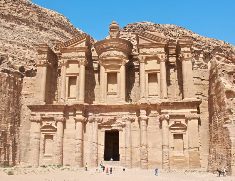 Petra monastery stock image. Image of wadi, desert, monastery - 25210949