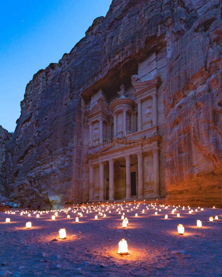 Petra by Night I stock image. Image of new7wonders, petra - 153097839