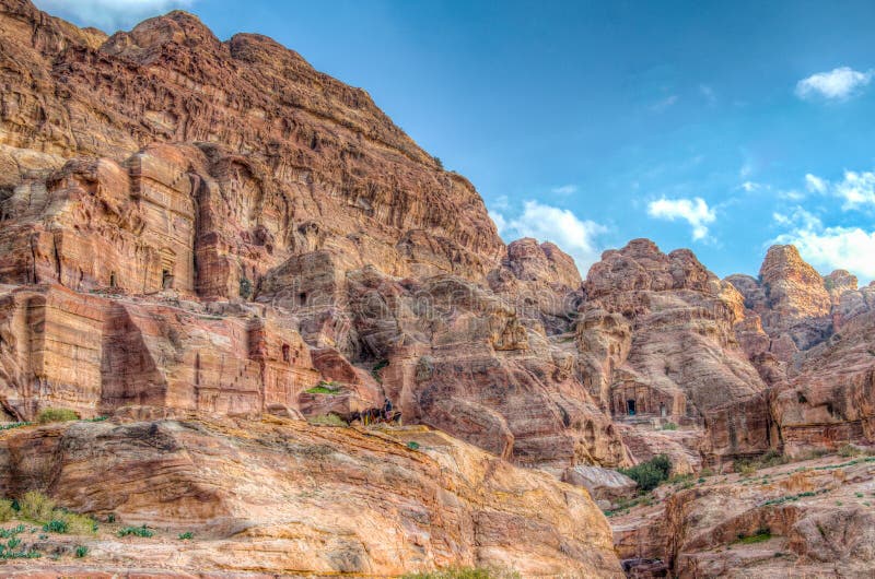 Petra valley in Jordan stock photo. Image of landscape - 206058892