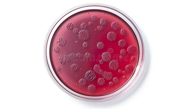 Petri Dish with Bacteria Isolated on White, Top View Stock Image ...